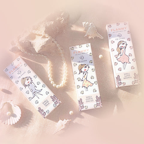 Flanmy 1 Day Shell Sand Brown Contact Lenses 10 pack– Trendy Sweet Shop