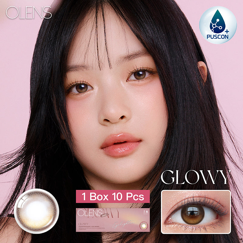 OLENS Eyelighter Glowy One Day Brown Contact Lenses 10 Pack– Trendy ...