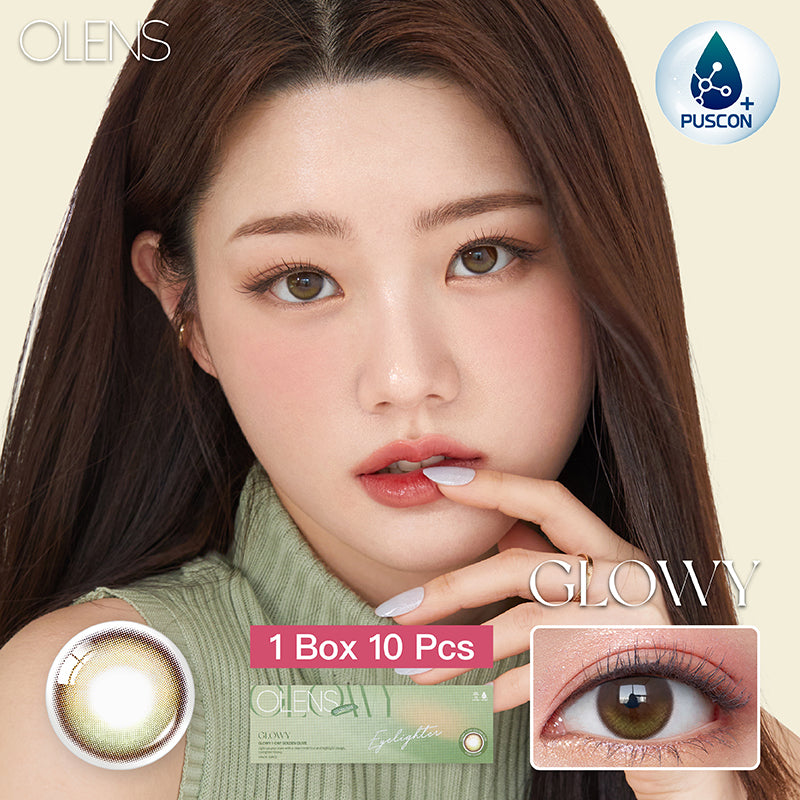 OLENS Eyelighter Glowy One Day Golden Olive Contact Lenses 10 Pack ...