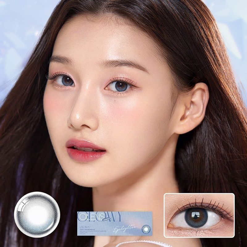 OLENS Eyelighter Glowy One Day Sapphire Blue Contact Lenses 10 Pack ...