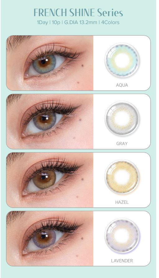 OLENS French Shine One Day Gray Contact Lenses 10 Pack– Trendy Sweet Shop