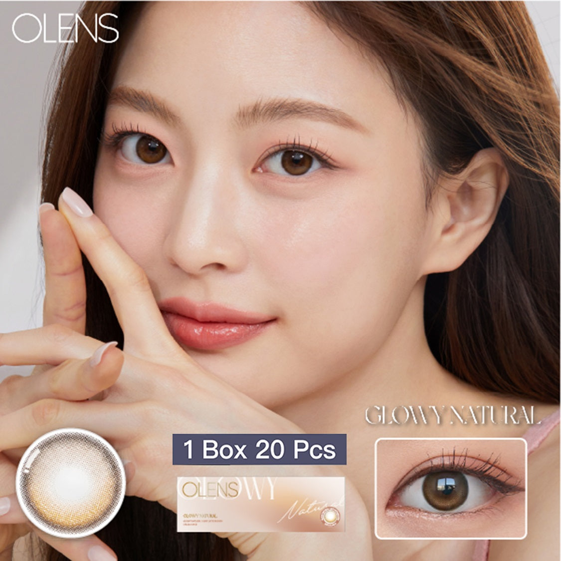 OLENS Glowy Natural One Day Latte Brown Contact Lenses 20 Pack– Trendy Sweet Shop