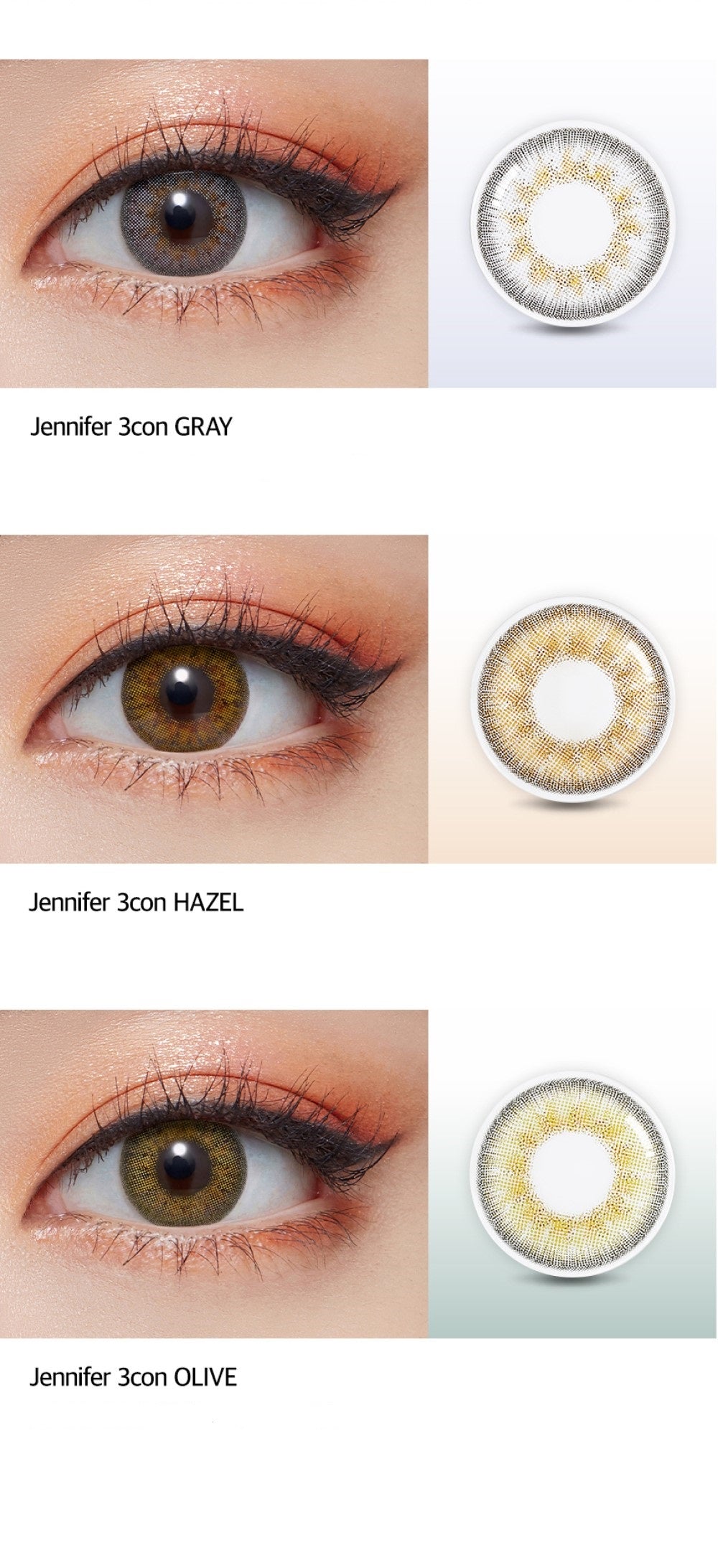 OLENS Jennifer 3Con Hazel Monthly Contact Lenses 2 Pack– Trendy Sweet Shop