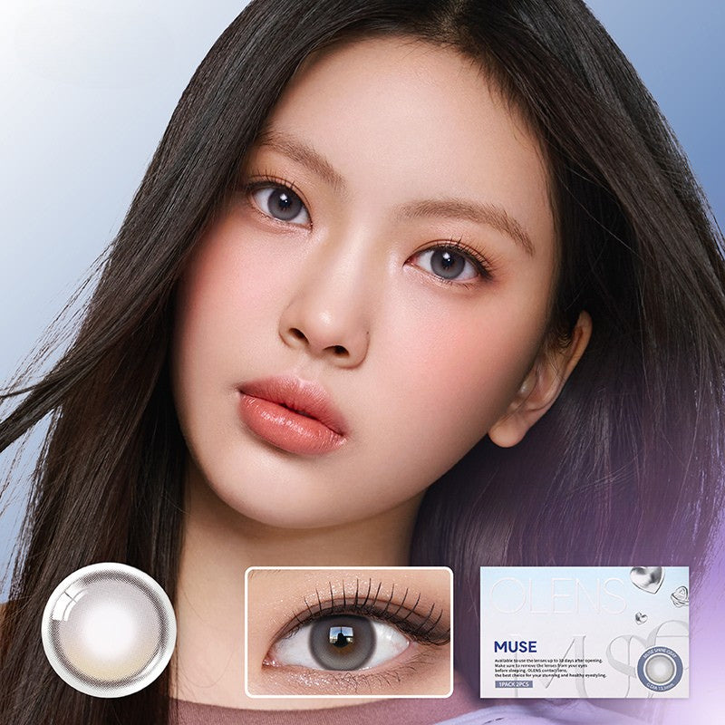 OLENS Muse Shine Gray Monthly Contact Lenses 2 Pack– Trendy Sweet Shop
