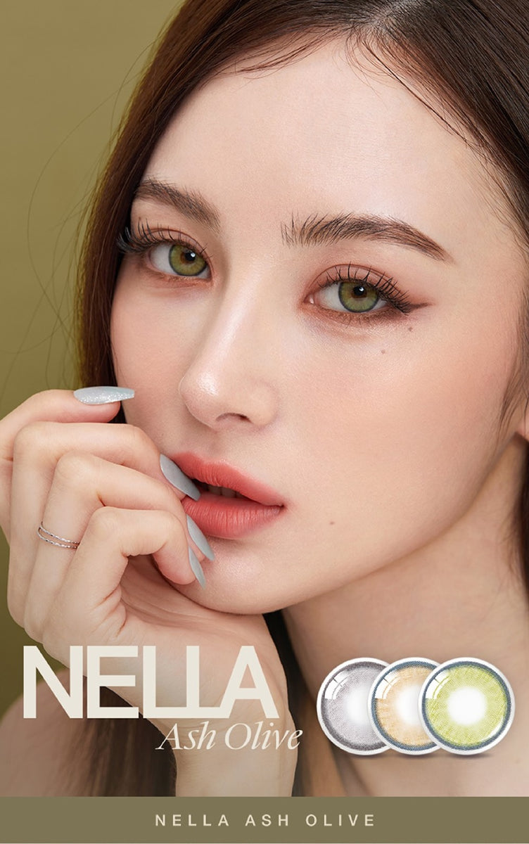 OLENS Nella One Day Ash Olive Beige Contact Lenses 10 Pack– Trendy ...