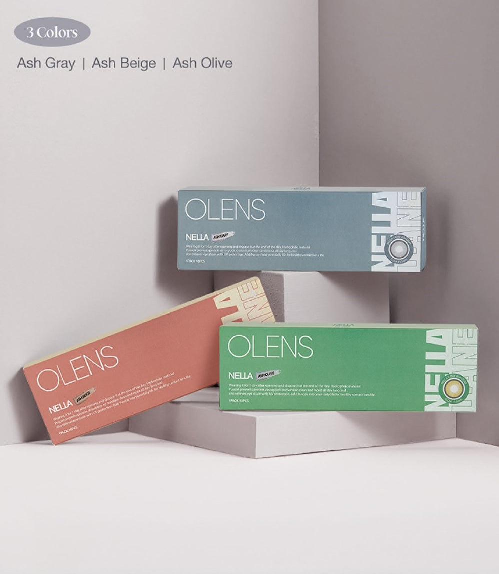 OLENS Nella One Day Ash Olive Contact Lenses 10 Pack– Trendy Sweet Shop