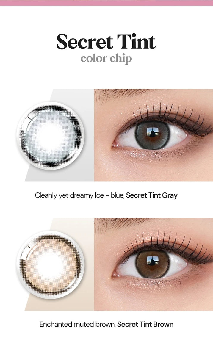 OLENS Secret Tint Gray Monthly Contact Lenses 2 Pack– Trendy Sweet Shop