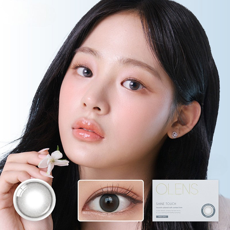 OLENS Shine Touch Milky Gray Monthly Contact Lenses 2 Pack– Trendy ...