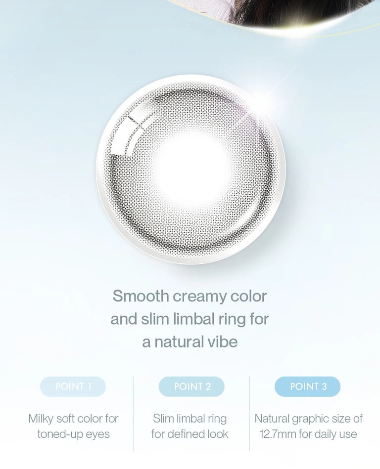 OLENS Shine Touch Milky Gray Monthly Contact Lenses 2 Pack– Trendy ...