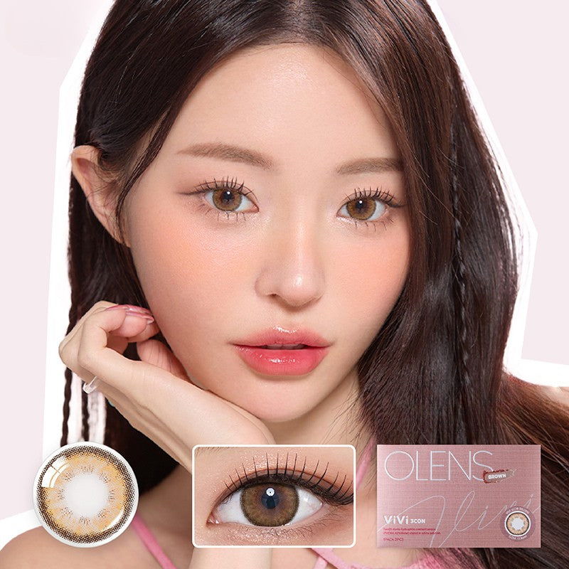 OLENS Vivi 3con Brown Monthly Contact Lenses 2 Pack– Trendy Sweet Shop