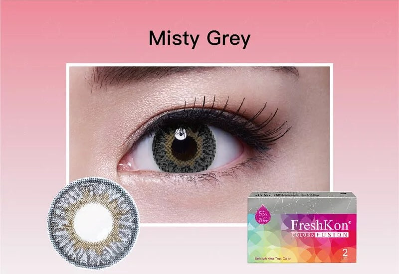 FreshKon Colors Fusion Dazzlers Misty Gray Monthly 2 Pack– Trendy Sweet ...