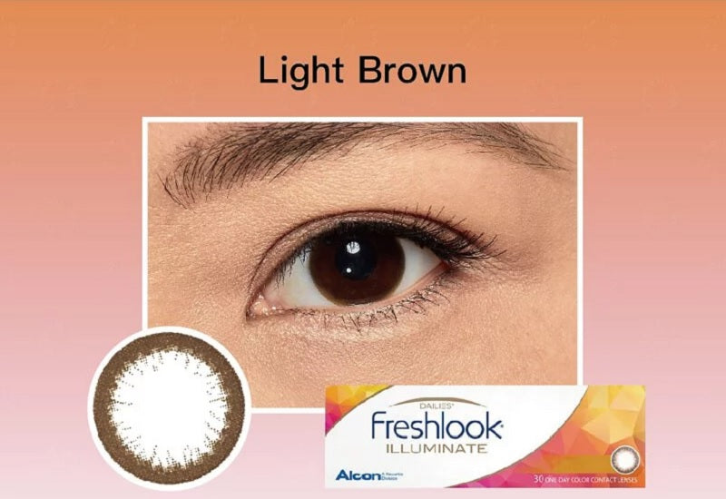 Freshlook Illuminate Light Brown Contact Lenses 30 Pack– Trendy Sweet Shop
