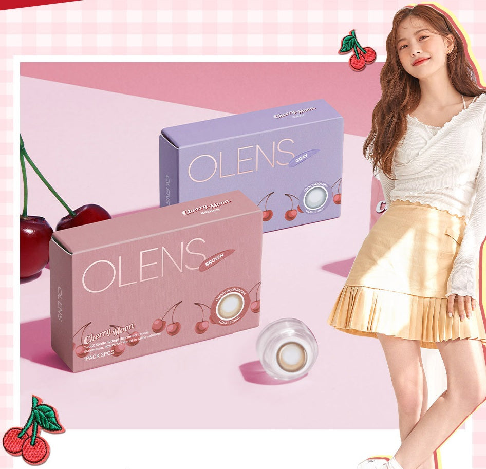 OLENS Cherry Moon Brown Monthly Contact Lenses 2 Pack– Trendy Sweet Shop